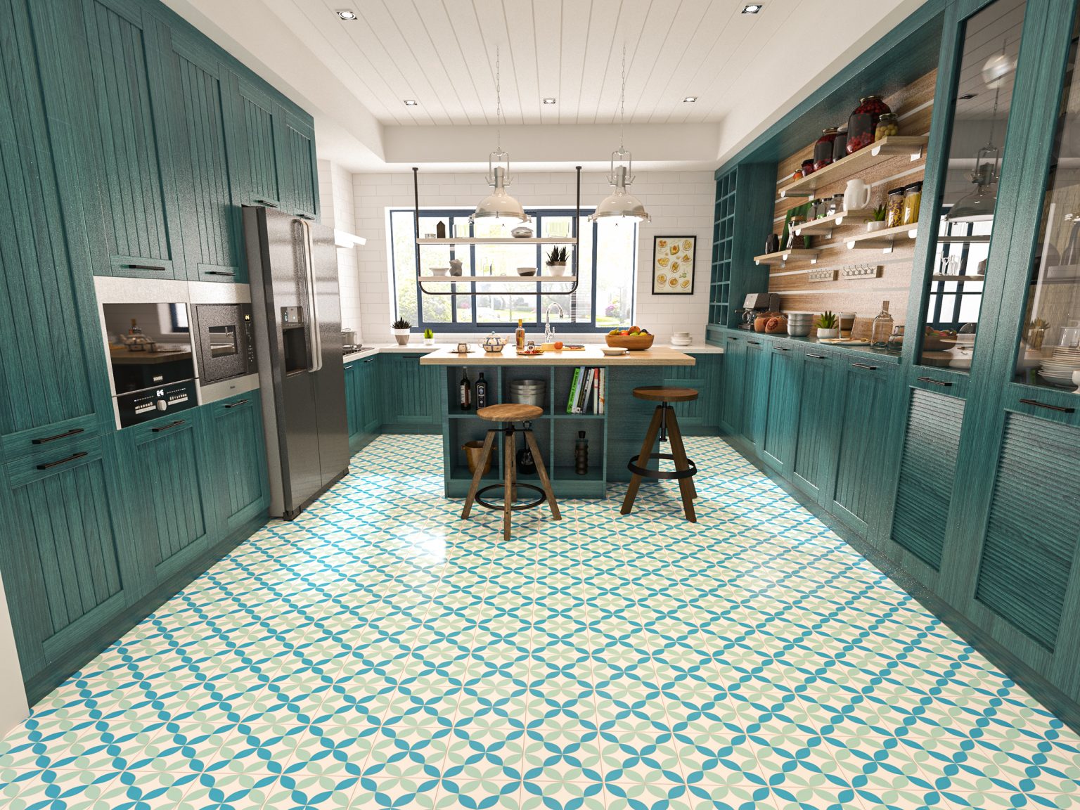 Baldosa hidráulica Ref Sarria Colour (A,H39,Q) - Fabricante de Baldosas ...